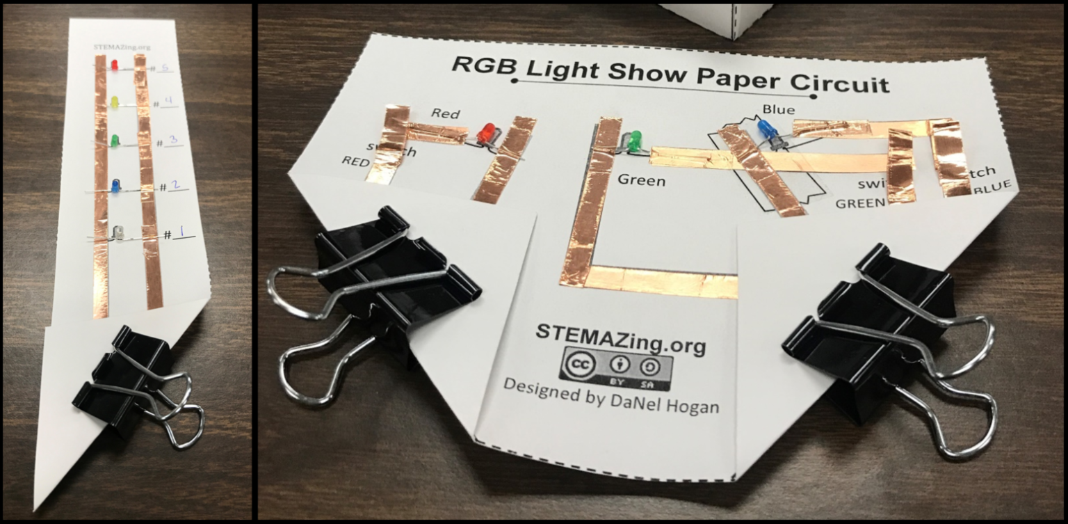 Paper Circuits – braided STEM
